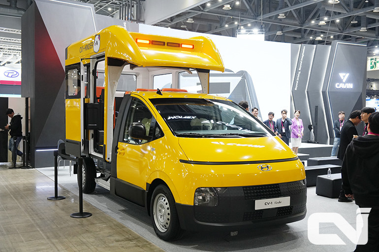 엠티알, 현대차 'ST1' 기반 11인승 중형 전기 승합차 'CV1' 공개